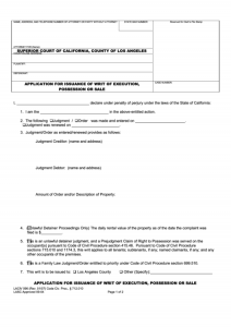 What is a writ of execution in California? - San Diego Court Reporting